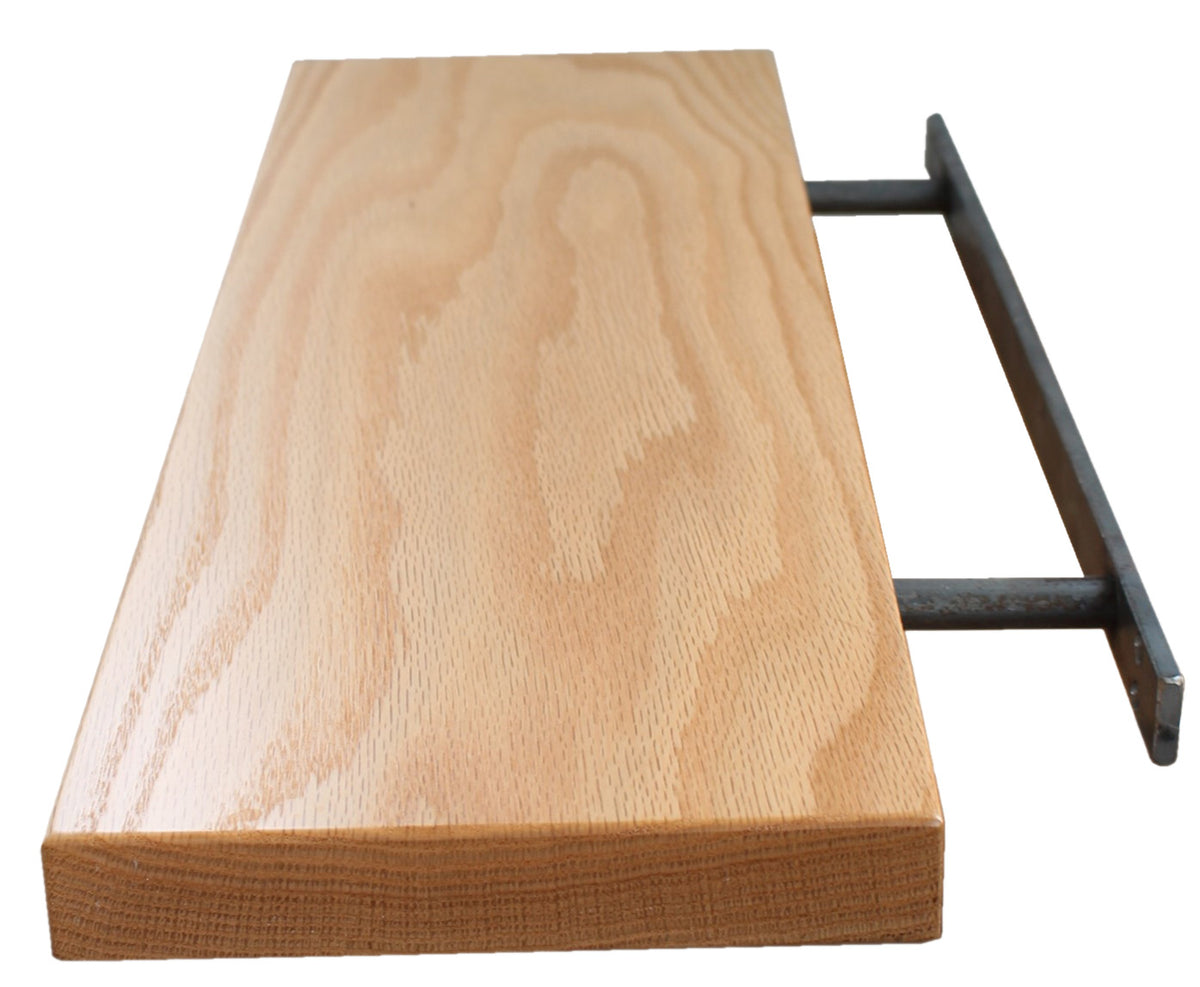 1 3/4" Thick Red Oak Floating Shelf – Oapex Ltd.