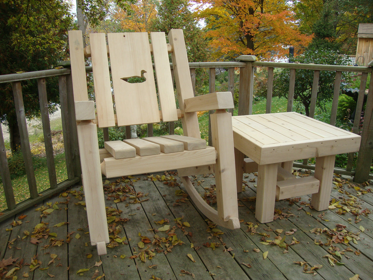 Cedar Log Muskoka Rocker Kit rocking chairs – Oapex Ltd.